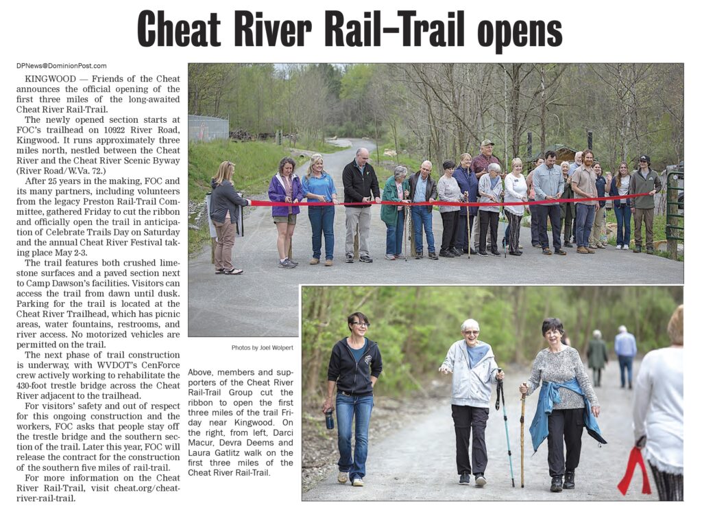 Friends of the Cheat » Cheat River Rail-Trail